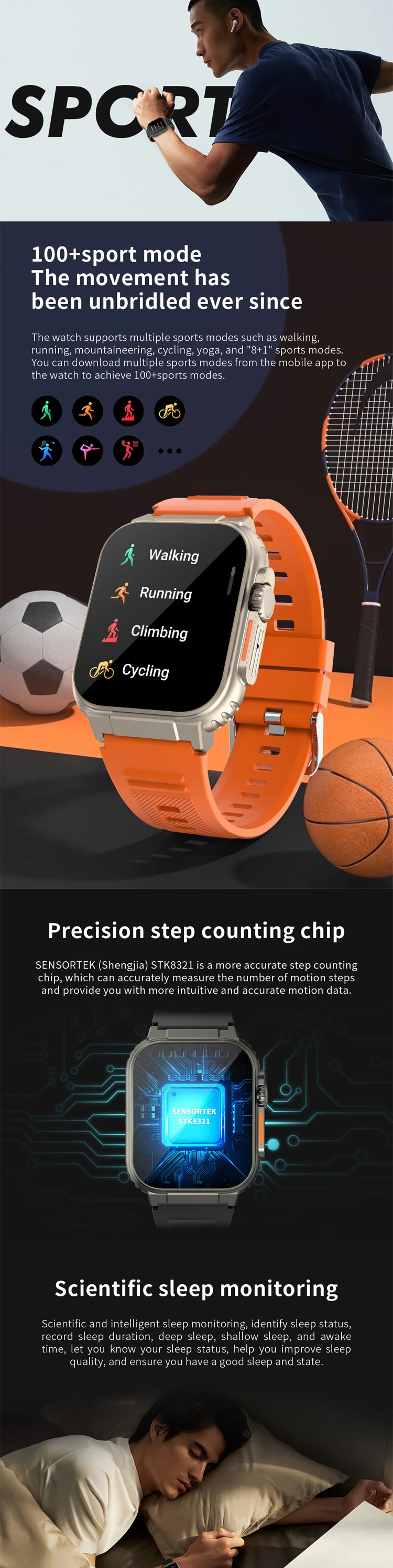 2024 Smartwatch For Men 1.96 Big Touch Screen Big Battery Smart Watch ...