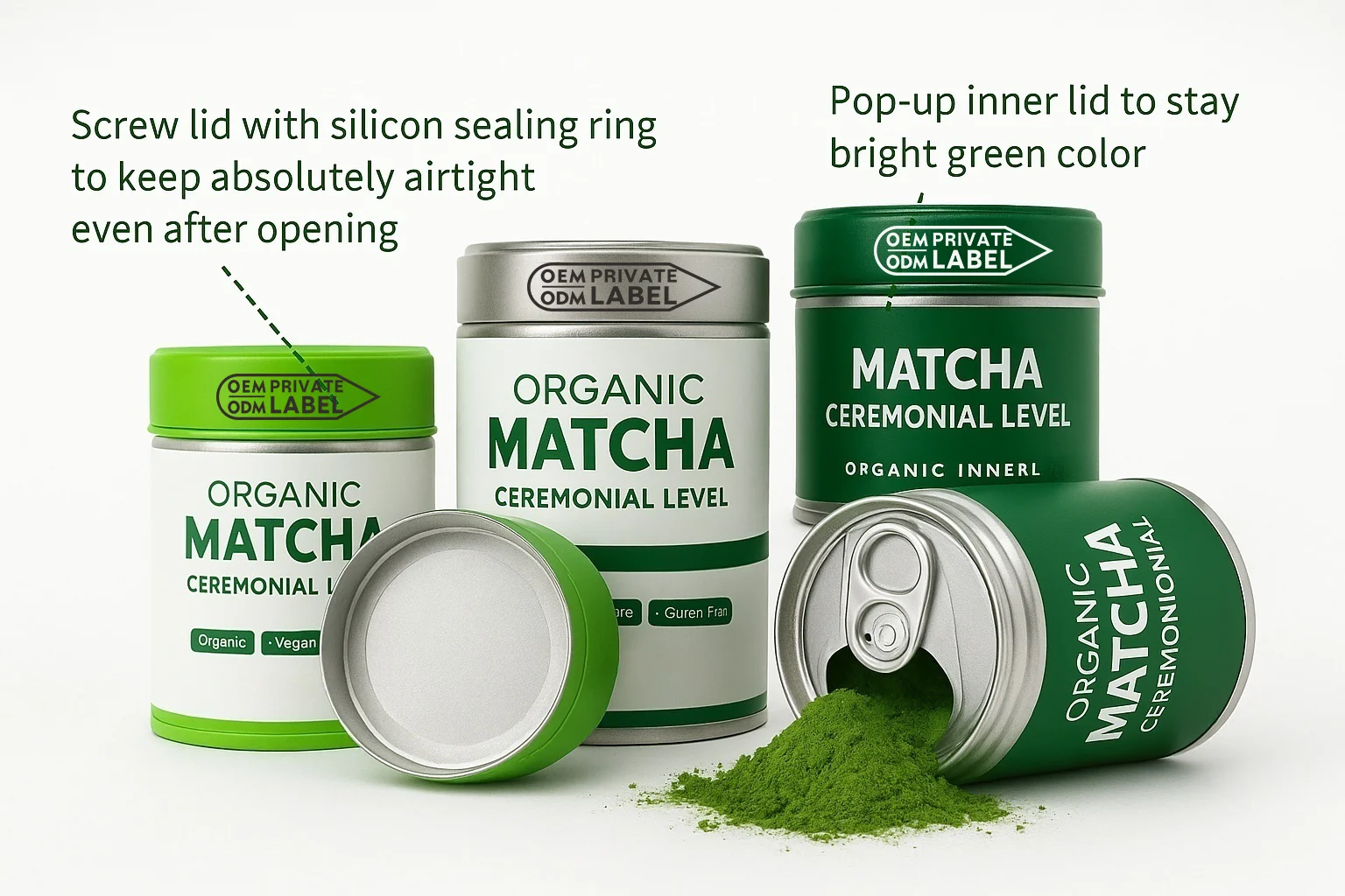 OEM Organic Certified Food Grade Water Soluble Matcha 100% Natural ...