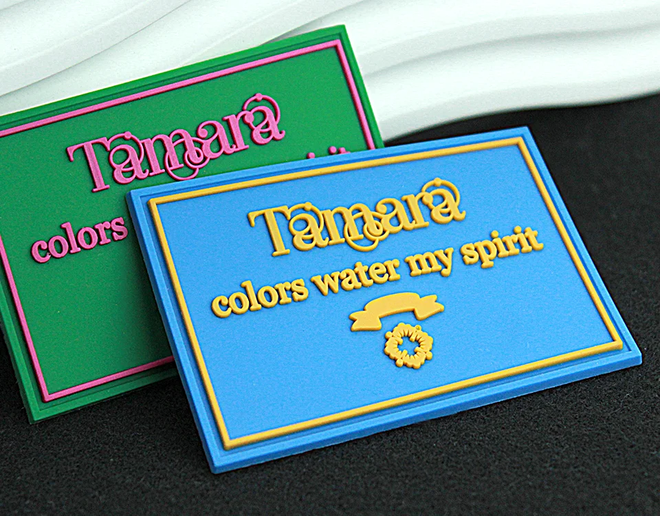 High Quality Custom Brand Logo Soft Pvc Patch Sewing On T-shirt Garment ...