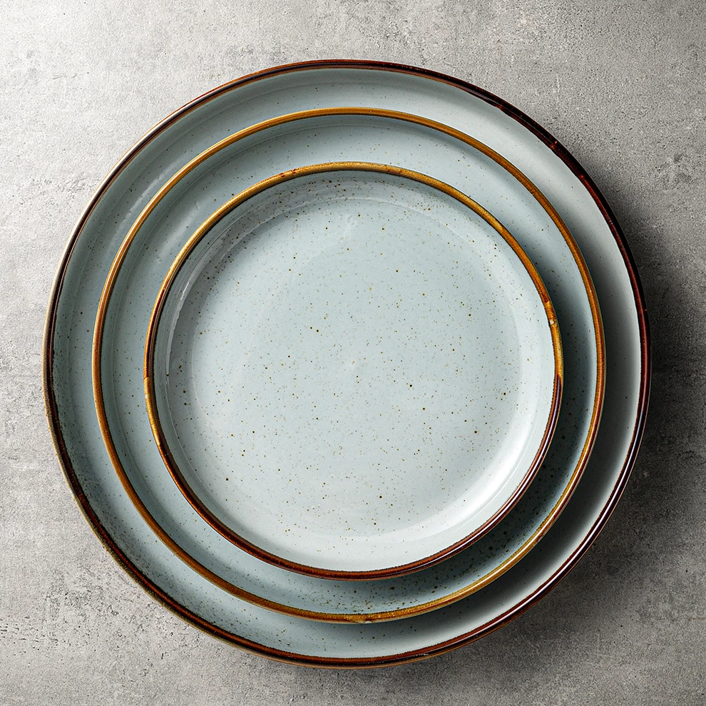Hotel Dinnerware Crockery - Customized Logo & Speckle Porcelain