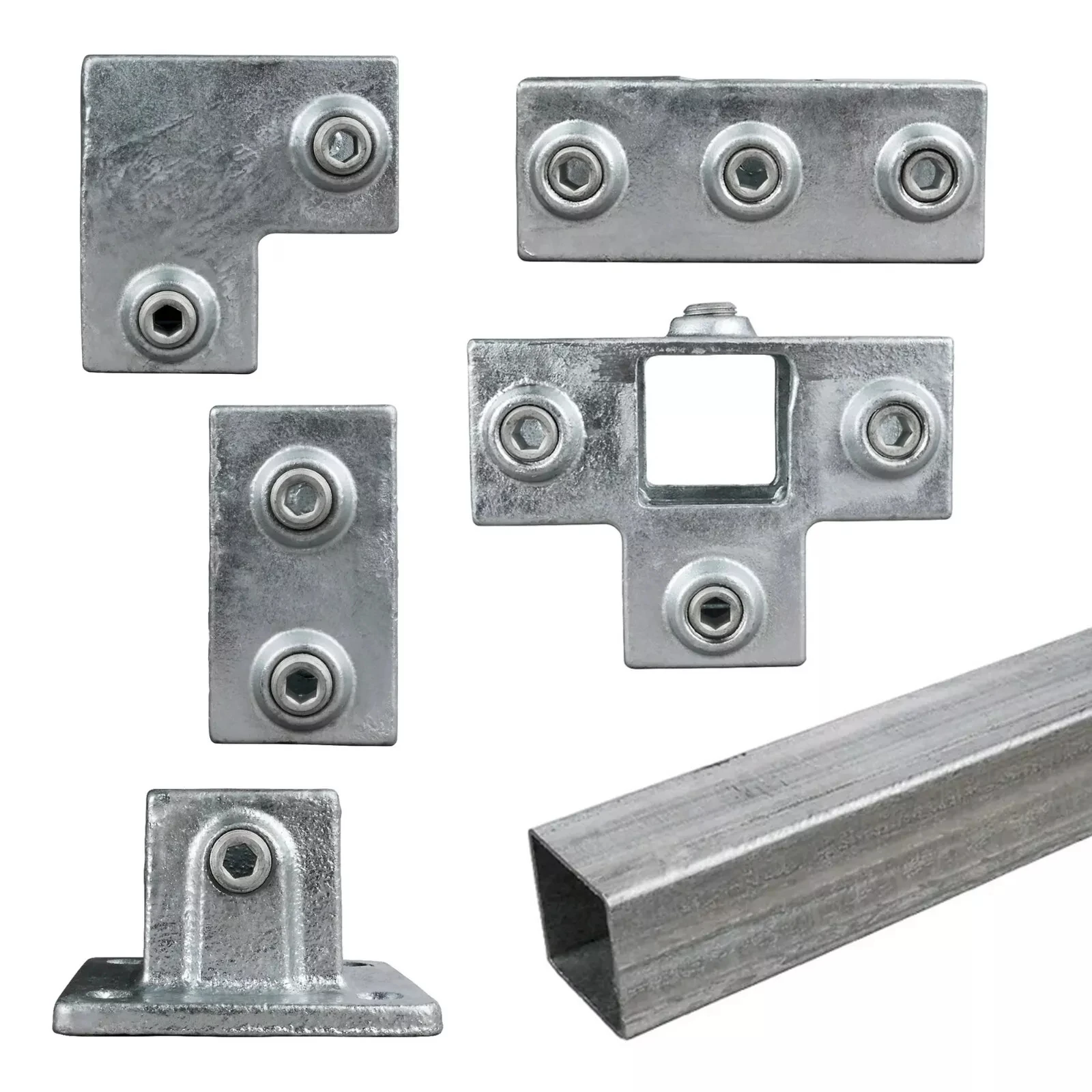 Square Tube Connector Key Clamp Fittings - Adjustable & Durable