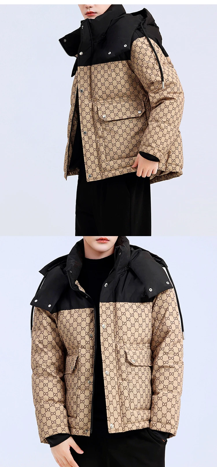 Customized High Quality New Printed Hooded Short Thickened Waterproof ...