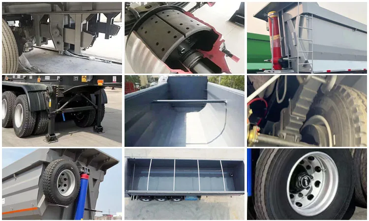 3 Axles Tipper Semi Trailer Rear Dump Truck Trailer For Sale - Buy Dump ...