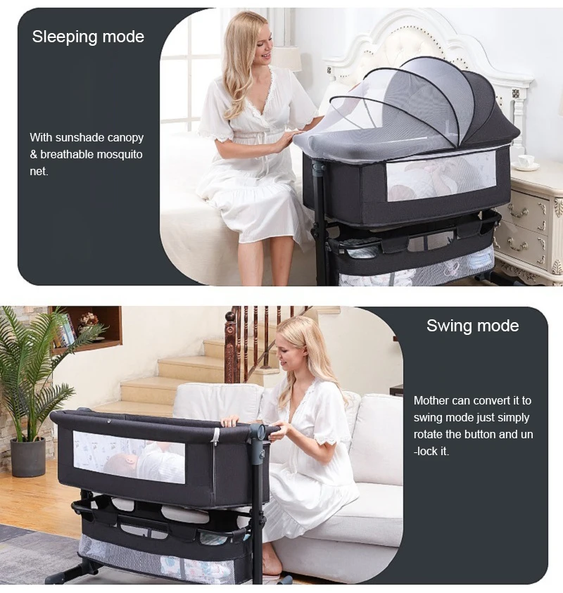 Wholesale High Quality Newborn Bedside Crib - Safe & Comfortable