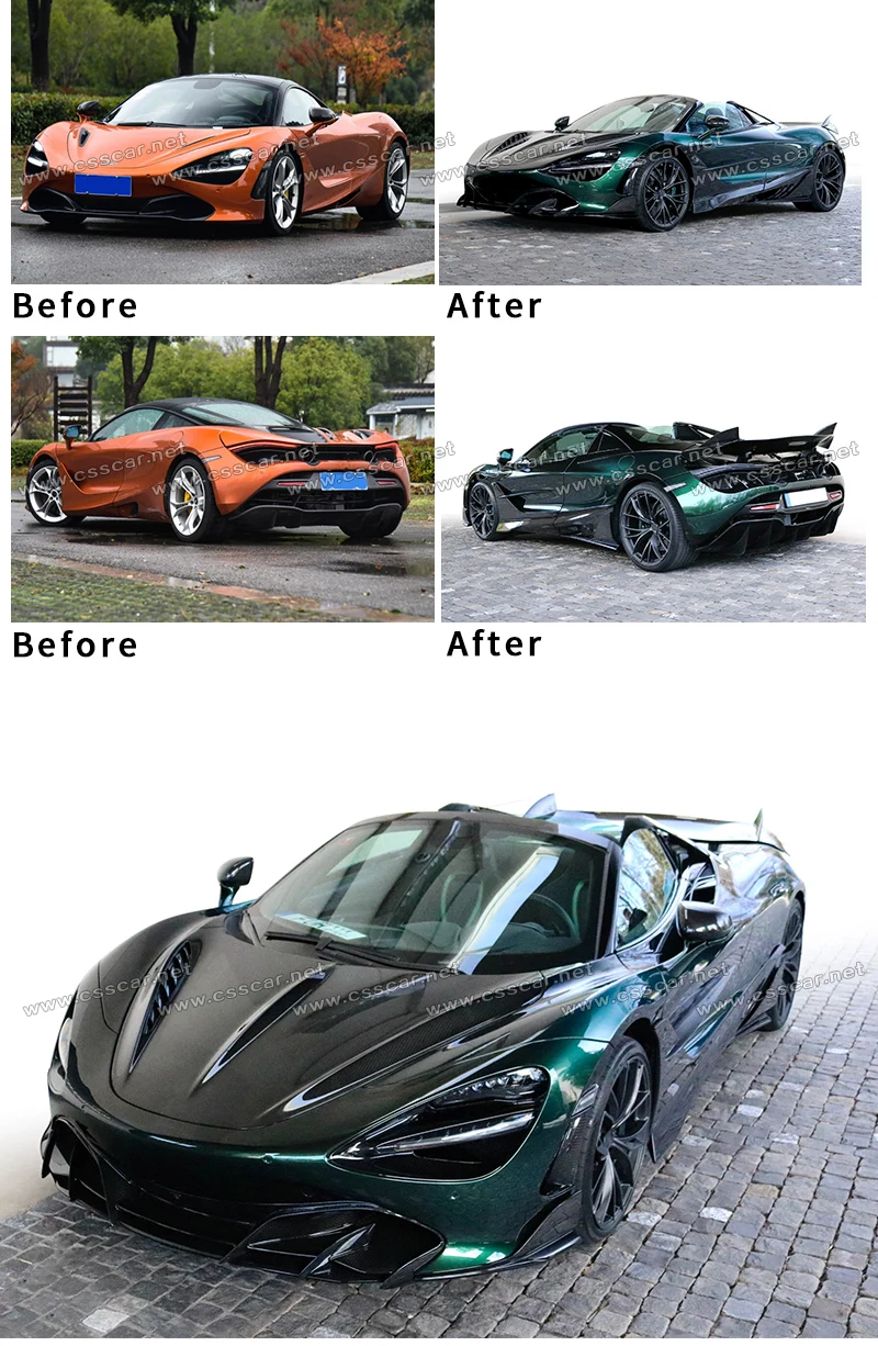 Mclaren 720S Car Full Body Kit Upgrade to TC Style Carbon Fiber