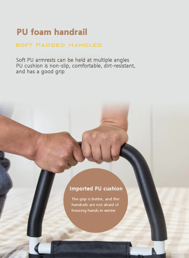 Adjustable Bed Assist Rail Handle And Fall Prevention Safety Hand Guard ...