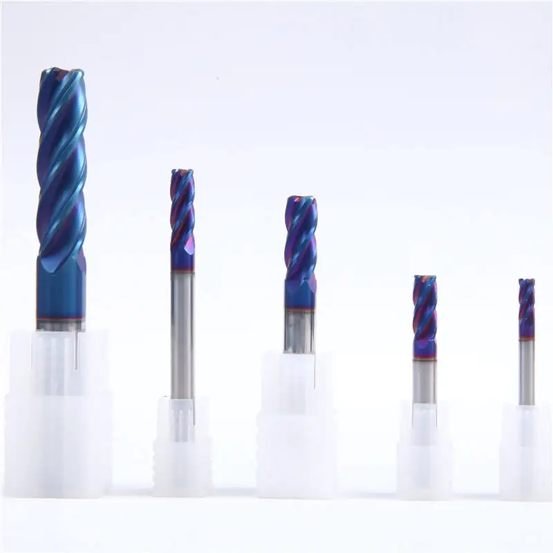 End Mill Cutter High Quality Solid Carbide Hrc65 4 Flute 8mm 5mm 4mm ...