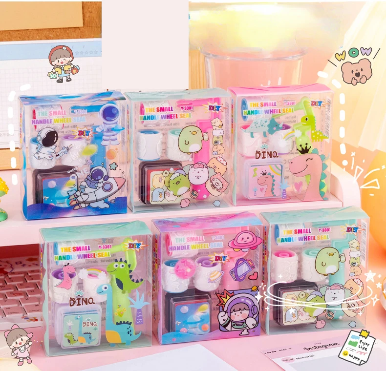 Cute Animal Roller Seal with Inkpad - Perfect Gift for Kids