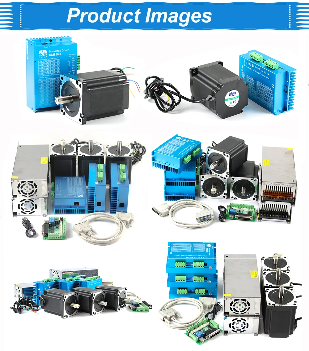 3 Axis 4 Axis Step Motor Cnc Router Kit 1-13nm Nema 34/nema 23 Stepper Motor & Driver ...