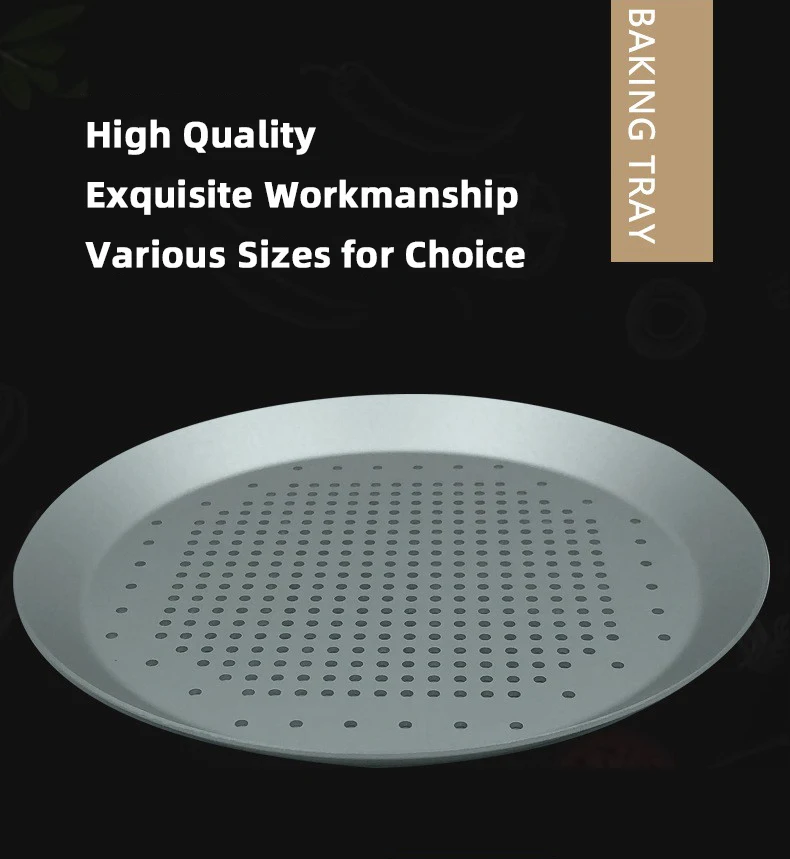 Stackable Commercial Pizza Bakeware Aluminium Metal Punched Perforated ...