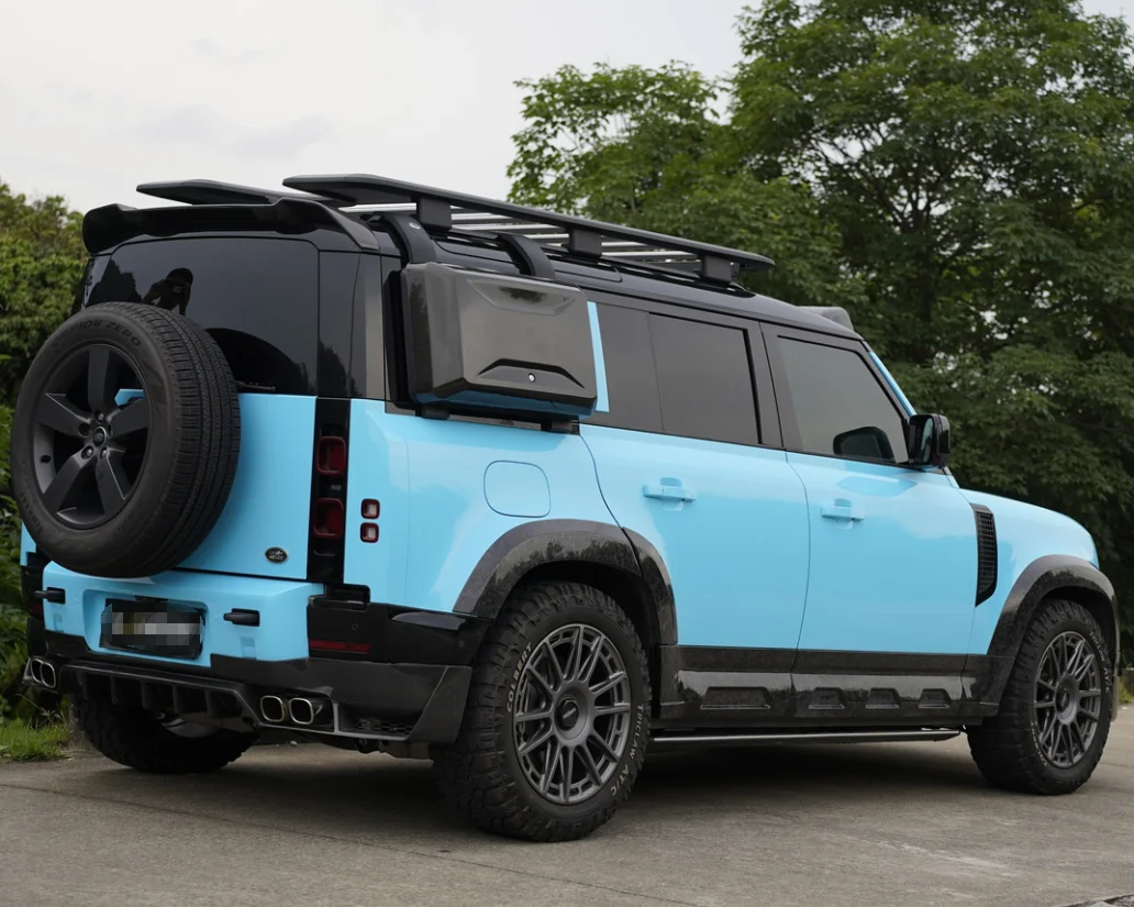 For 2021 New Land Rover Defender Carbon Fiber Wide Aviation Body Kit ...