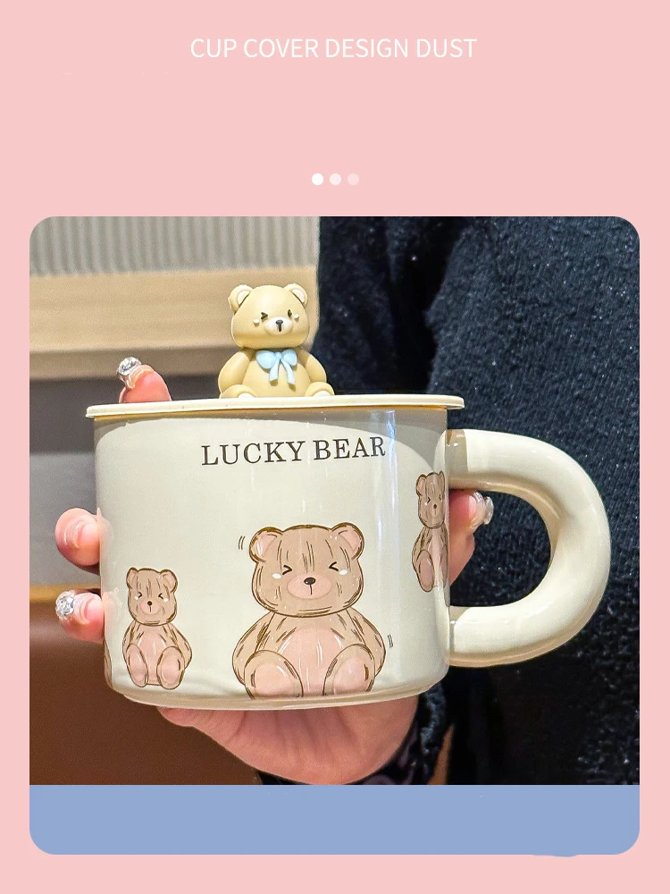 Creative Bear Espresso Ceramic Mugs With Lid| Alibaba.com