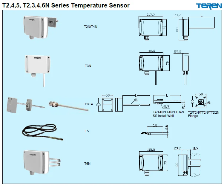 PT100 Temperature Sensors for Air Conditioning Precision