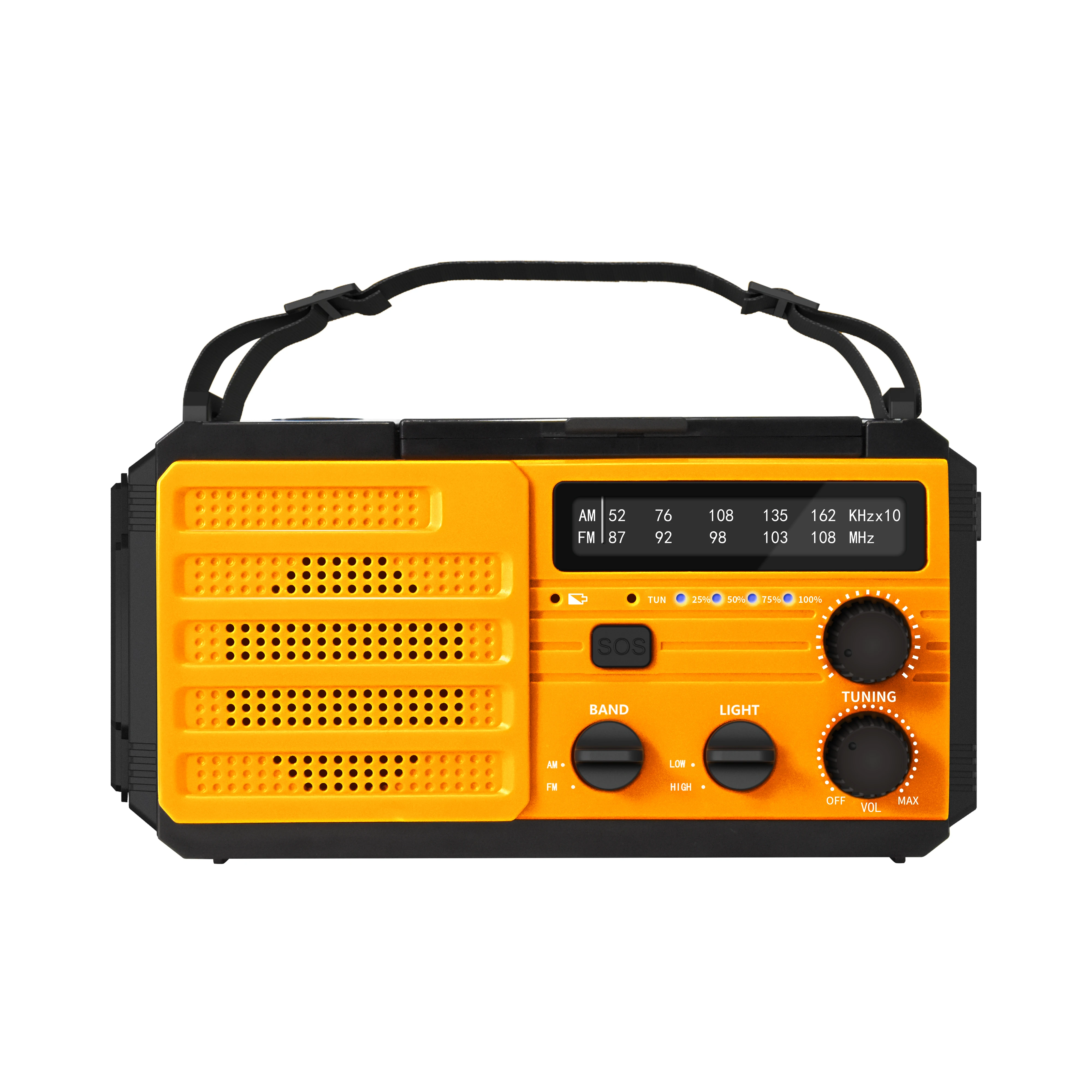 Emergency Flashlight Radio Hand Crank Solar Survival Radio Noaa Reading ...