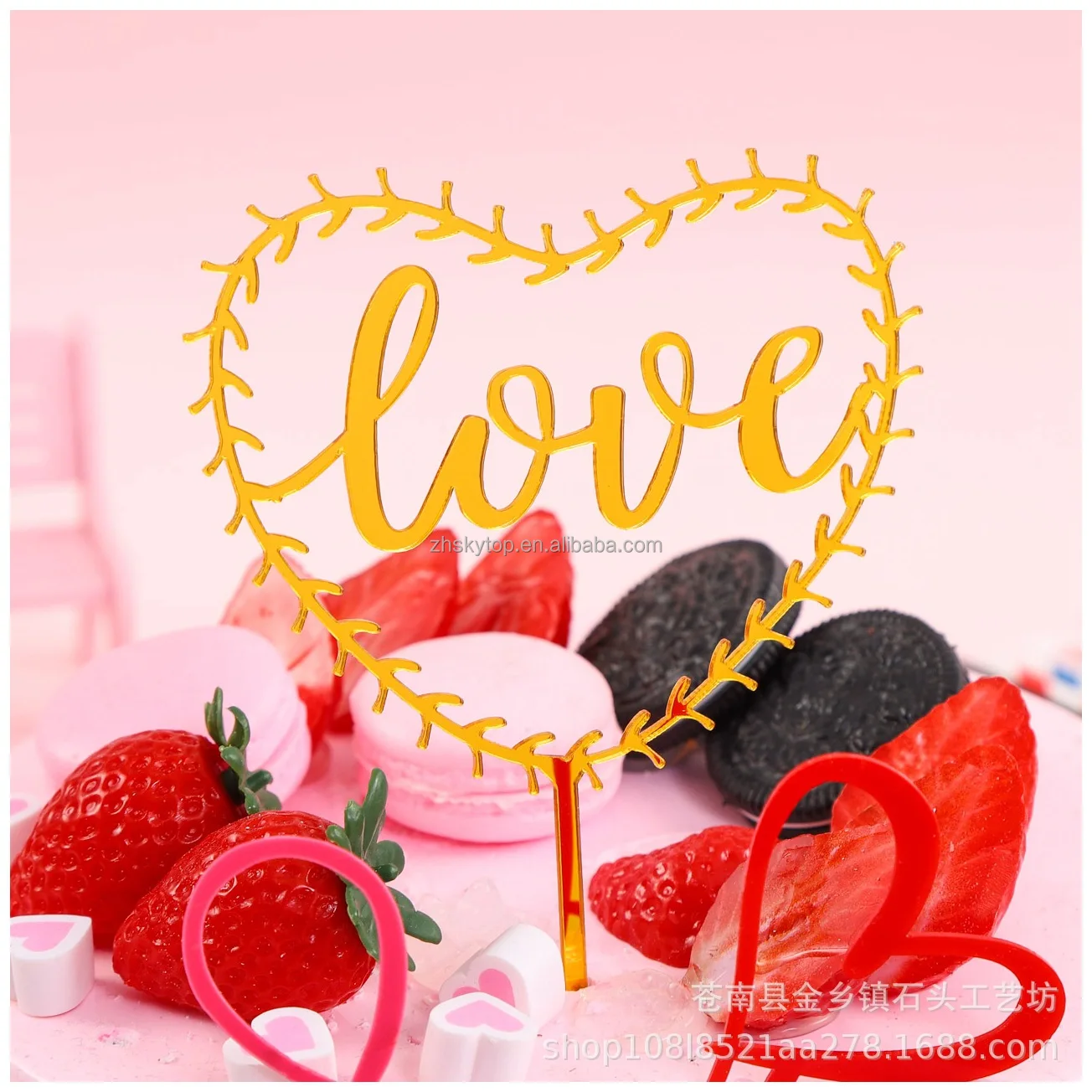 Acrylic Cake Topper Love Toppers Of Valentine's Day And Wedding ...