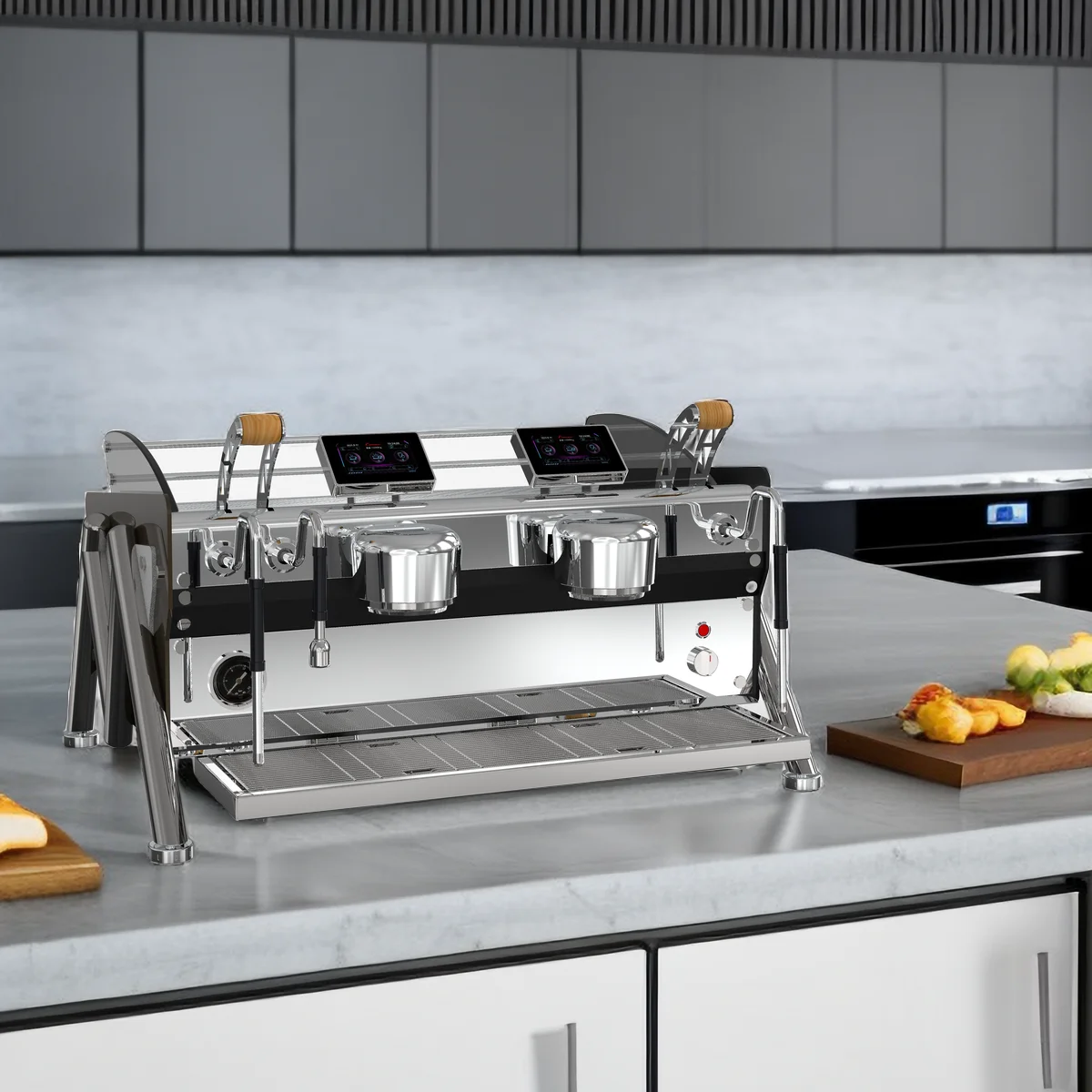 High Stability Two Group Three Boilers Saturated Brewing Head Electric ...