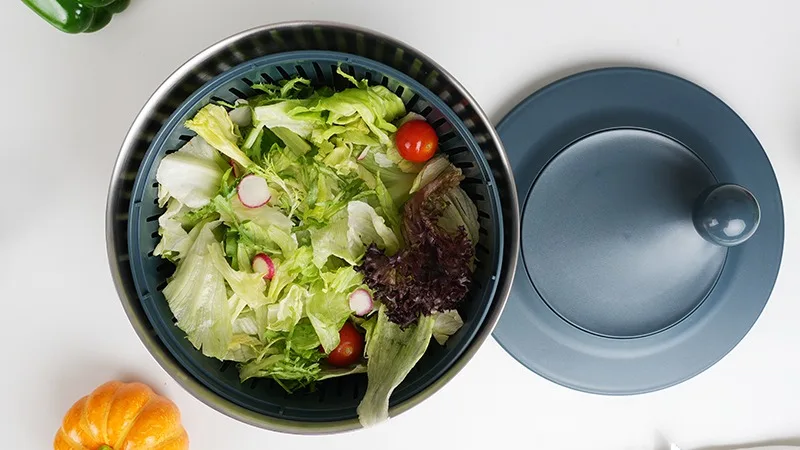 Woka Kitchen 360 Degrees Rolling Vegetable Spinner Fruit Kitchen Wash ...