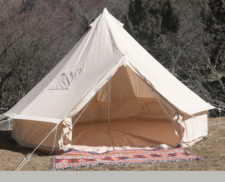 3m 4m 5m 6m 7m New Design Outdoor Canvas Bell Tent Two Door Canvas ...