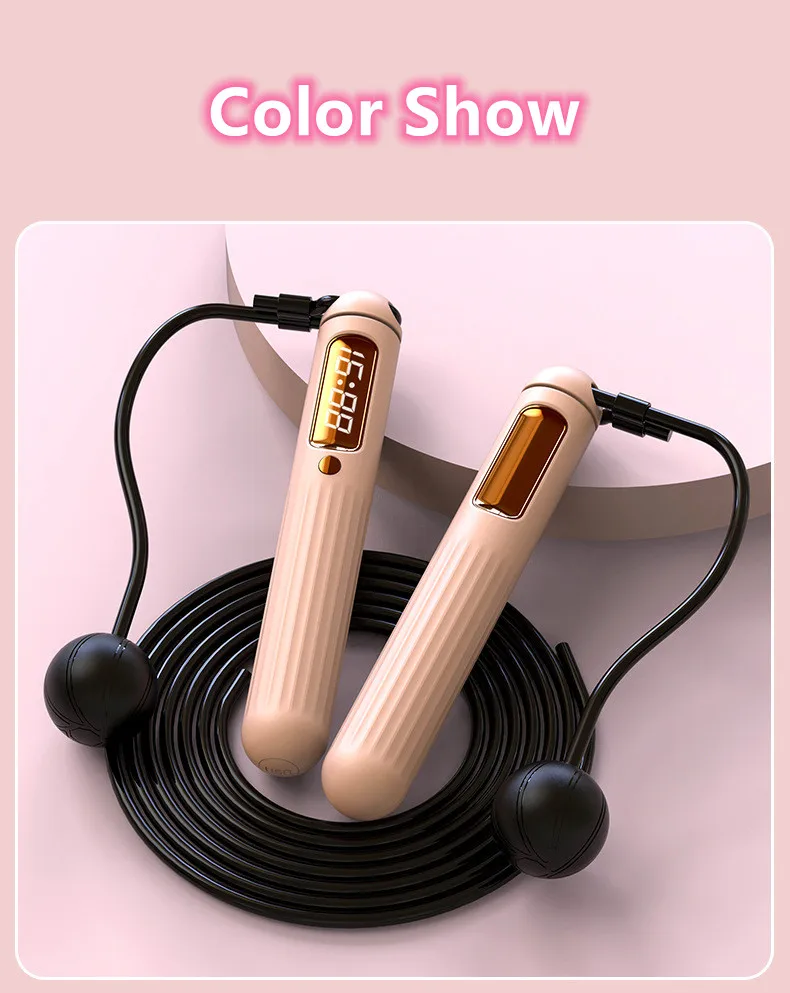 Led Speed Cordless Heavy Pvc Digital Smart Electronic Weighted Skipping ...