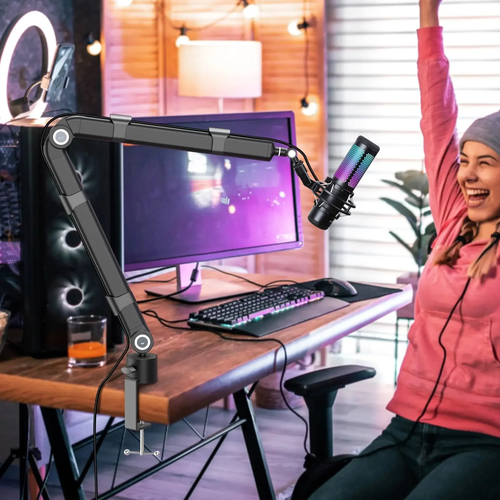 Adjustable Heavy Suspension Boom Microphone Stand For Sm7b K688 K658 ...