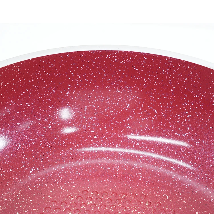 Marble Coating Non Stick Cookware Set 10pcs Total 20-32cm Red Soup Pot ...