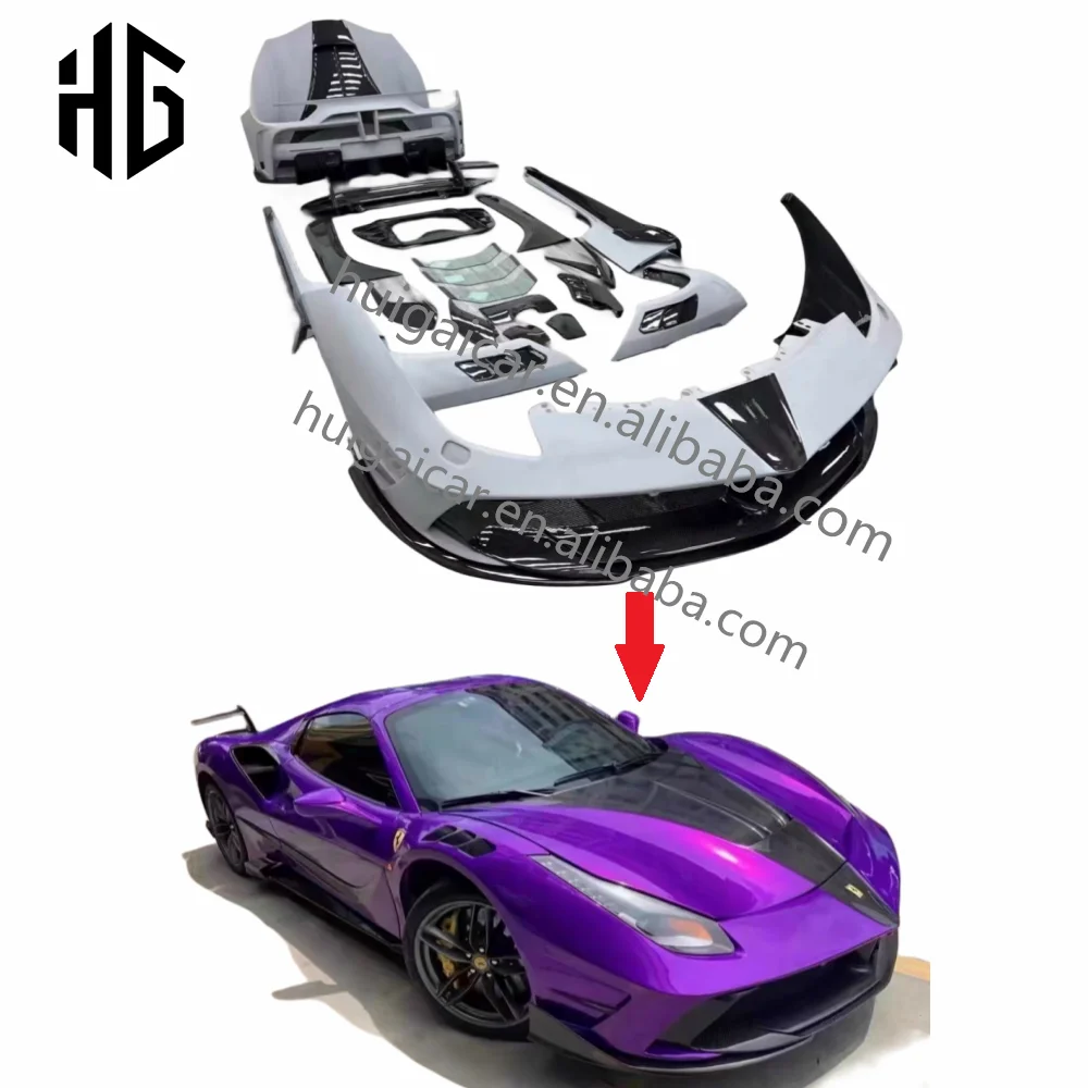 Hg Factory Manufacture Body Kit For Ferrari 488 Upgrade Msy Style Body ...