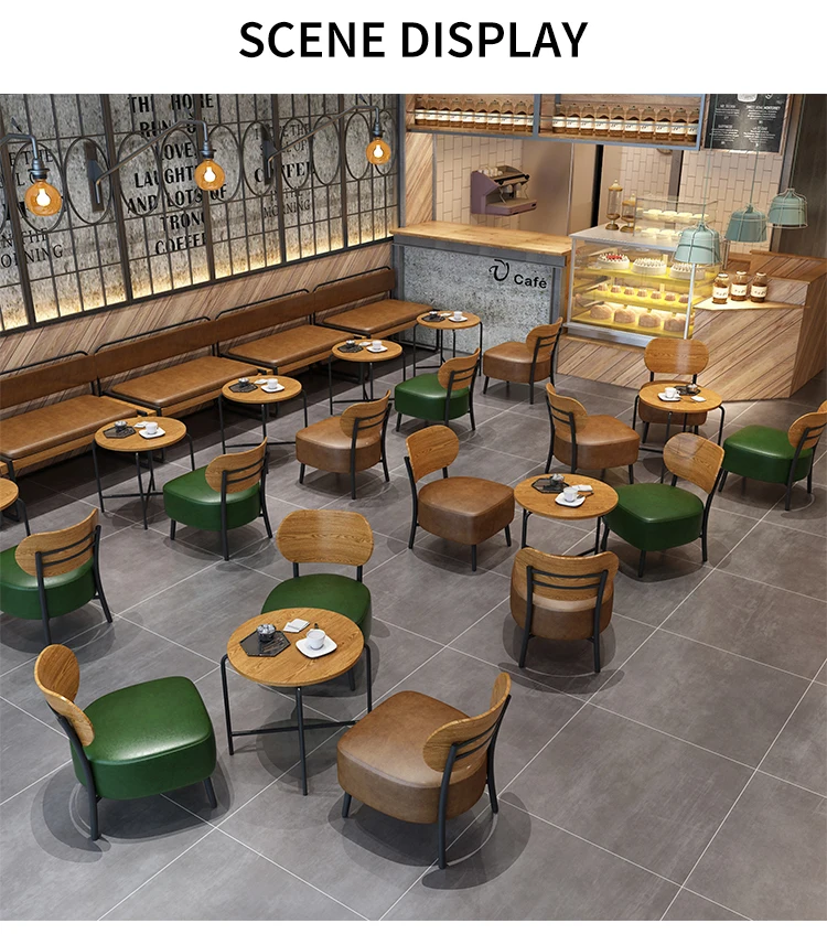Modern Minimalist Round Dining Table Cafe and Restaurant Furniture With ...