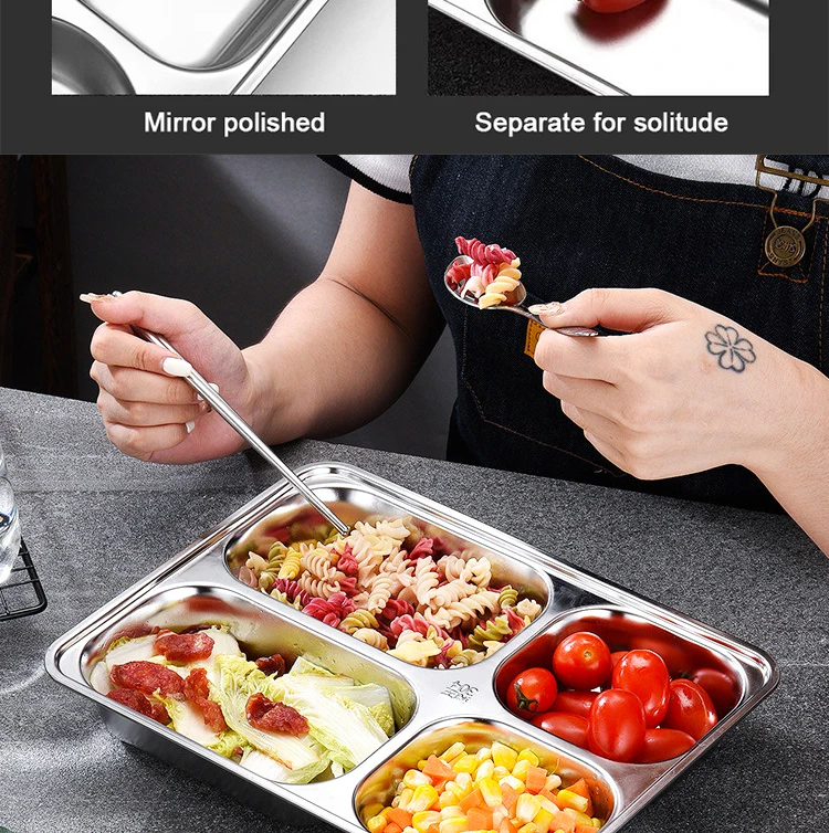 Indonesia Custom Food Tray SUS 304 - Eco-Friendly Dinnerware