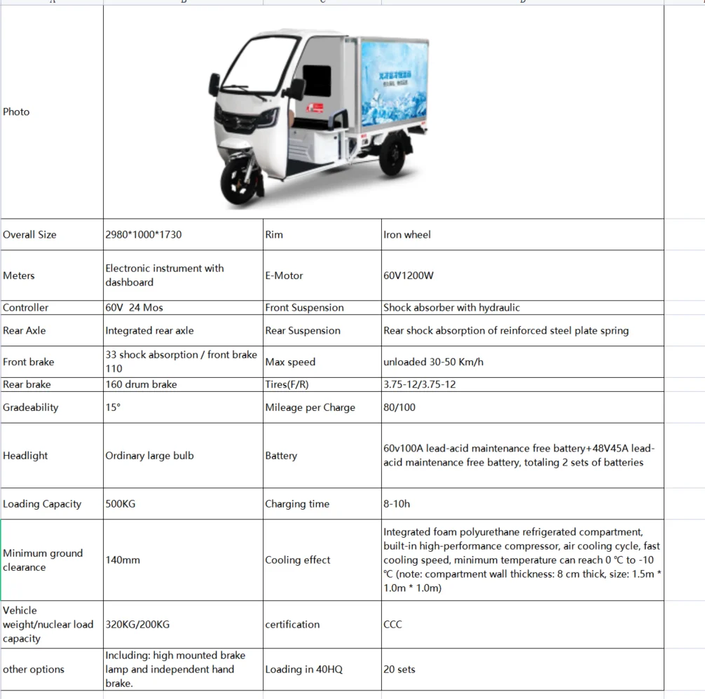 DC Integrated Refrigerator Box for Pickup Truck/refrigerated Tricycle ...