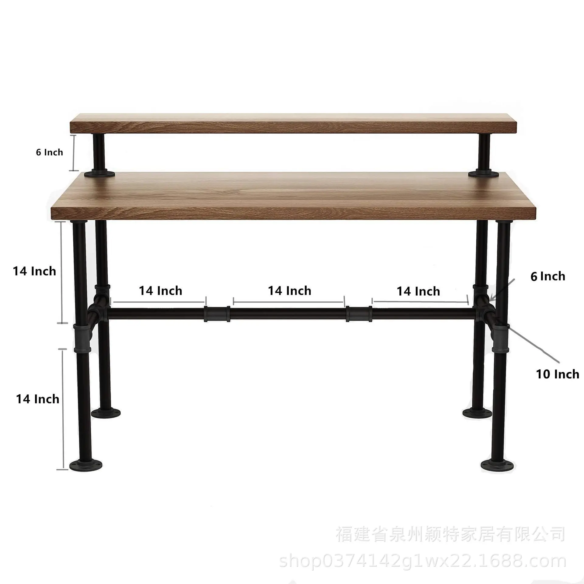 Industrial Pipe Table Legs Set Iron Cast Piping for Wooden Computer ...