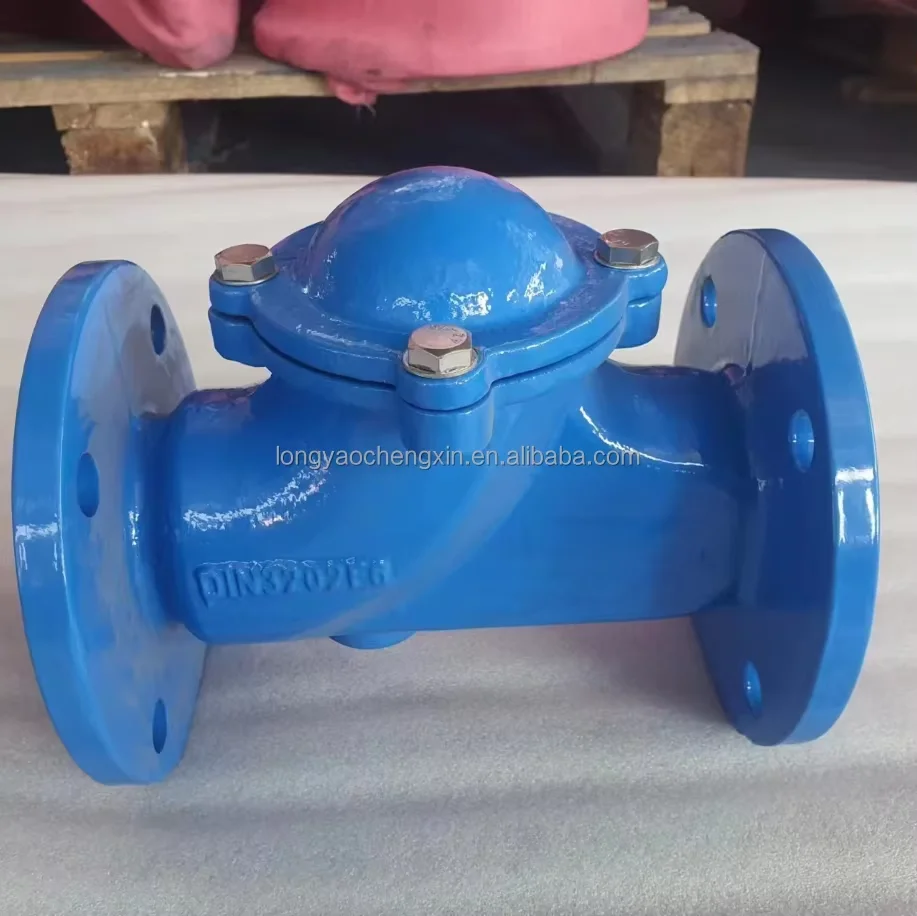 DIN3202 PN10 PN16 Ductile Iron GGG50 Cast Steel Flange Ball Type Check ...