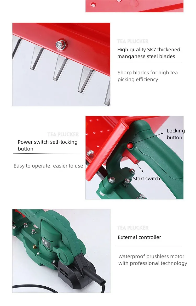 Portable And Easy To Operate Ochiai Tea Harvesting Machinery Battery ...