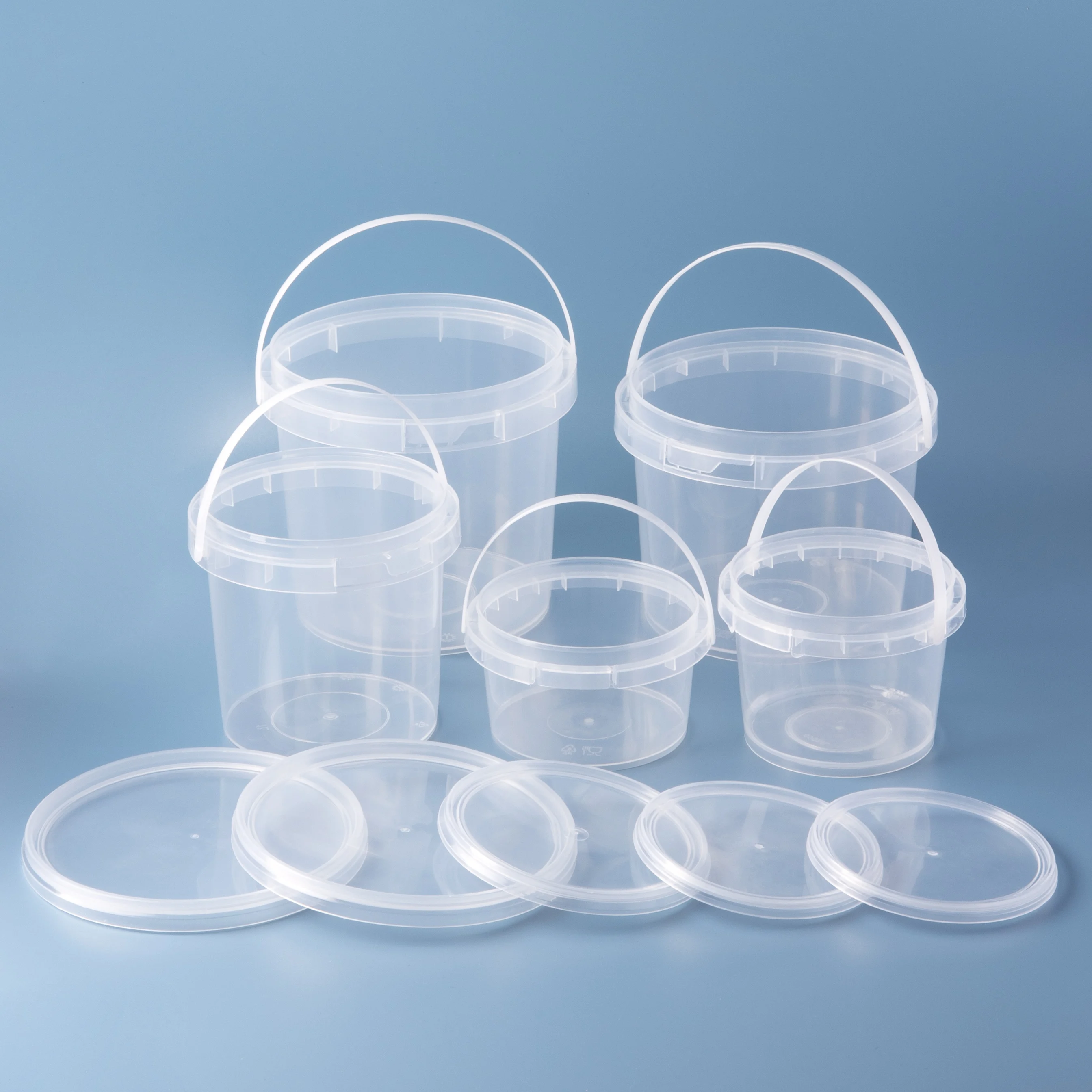 Food Grade Plastic Barrels Container Transparent White 1l 2l 5l Bucket ...