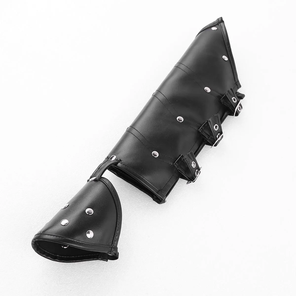 Gothic Steampunk Single Shoulder Armors Arm Strap Set Adjustable Metal ...