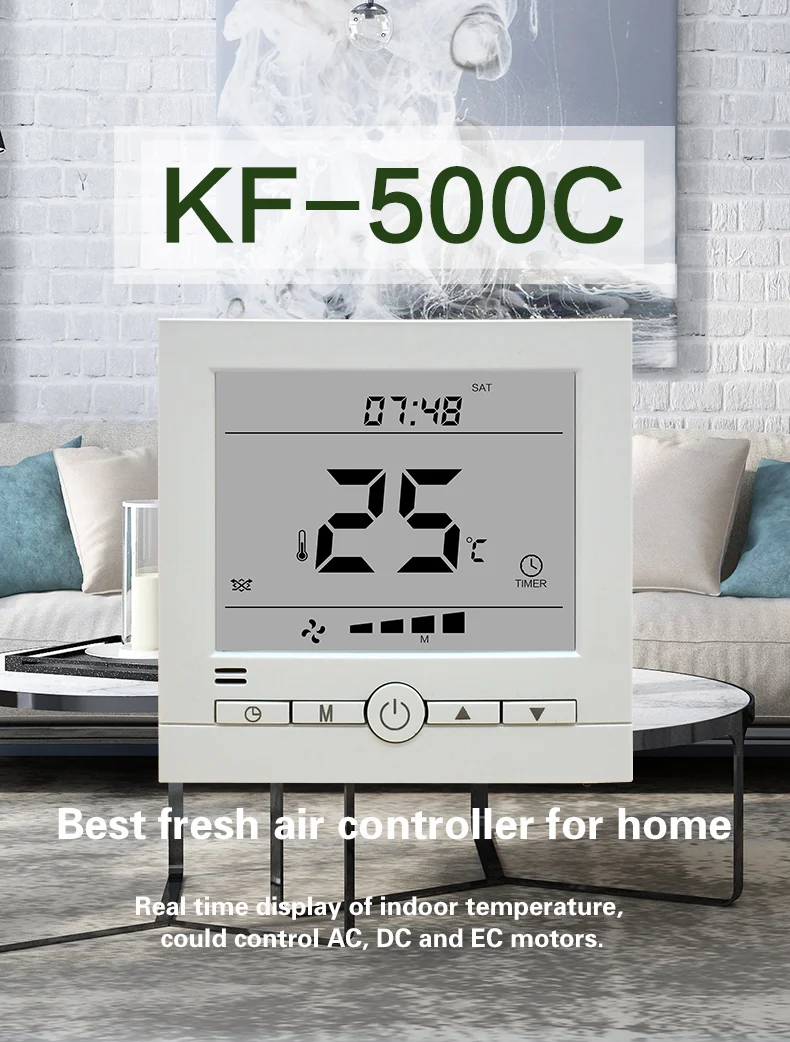 Air Ventilation Fan Coil Unit Temperature Controller Fresh Air System ...