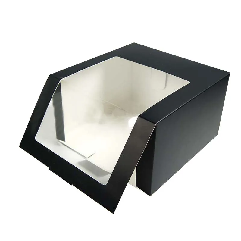 Wholesale Custom Black Matt Transparent Window Hat Box Hoocing ...