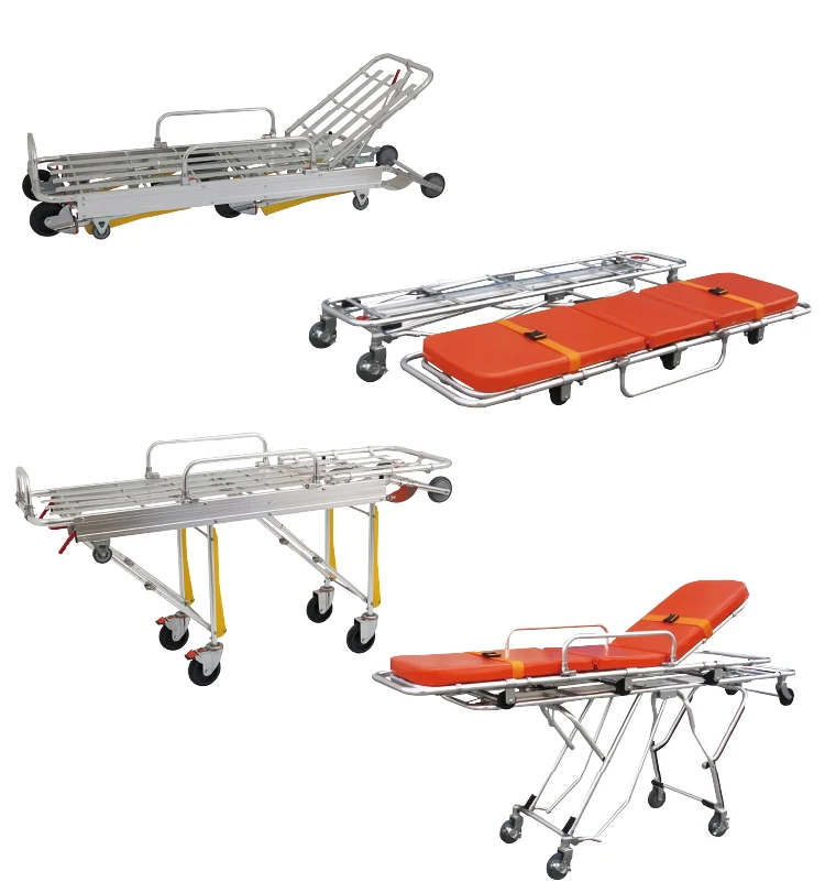 Medical Wheelchair Folding Stretcher Hydraulic Ambulance Stretcher For ...