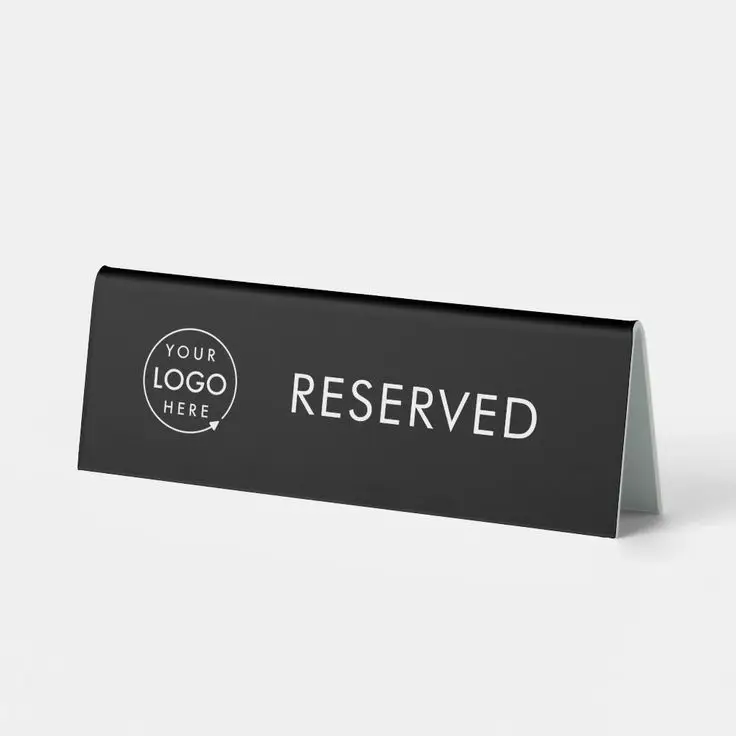 Custom Table Top Reservation Sign Stainless Steel Hotel Restaurant Bar ...