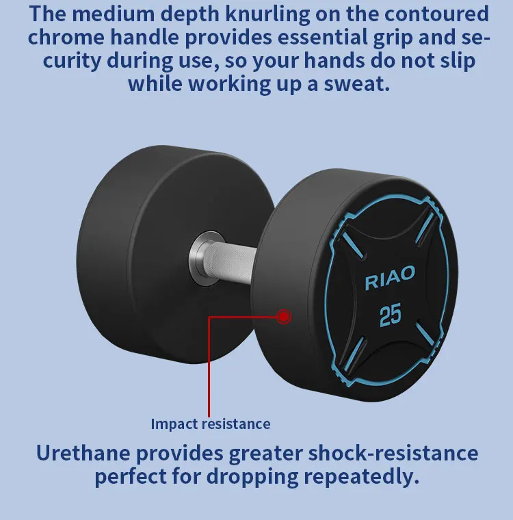 Commercial Round PU Urethane Dumbbell Gimnasio Mancuernas Kurzhantel ...