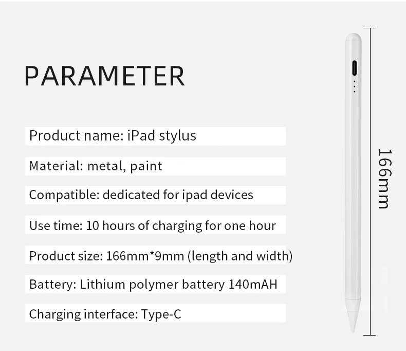 Bulk Magnetic Universal Stylus Writing Pen Pad Digital Pencil With Palm ...
