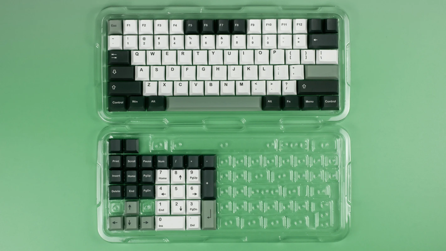 Custom Printed Keycaps - Matcha Keycap Set Green PBT