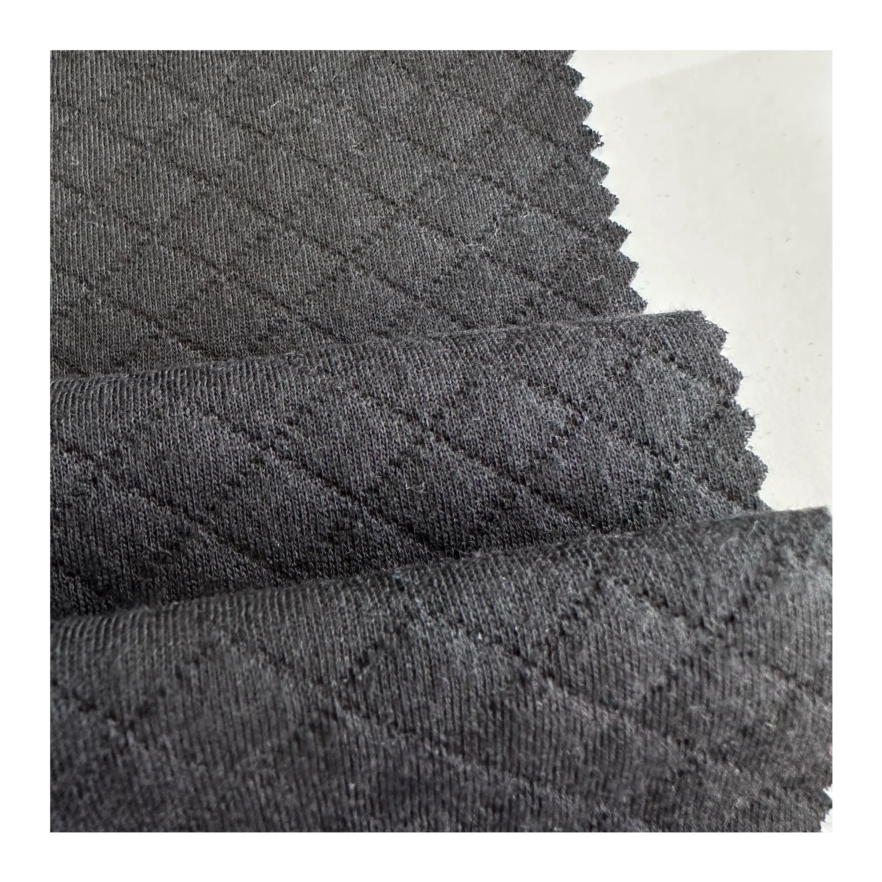 100%polyester diamond air layer dobby sandwich fabric rhombus jacquard ...