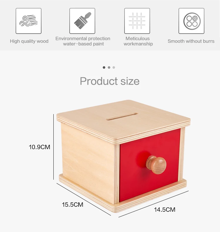 Kids Gift Toys Display Commemorative Storage Money Wooden Coin Box ...