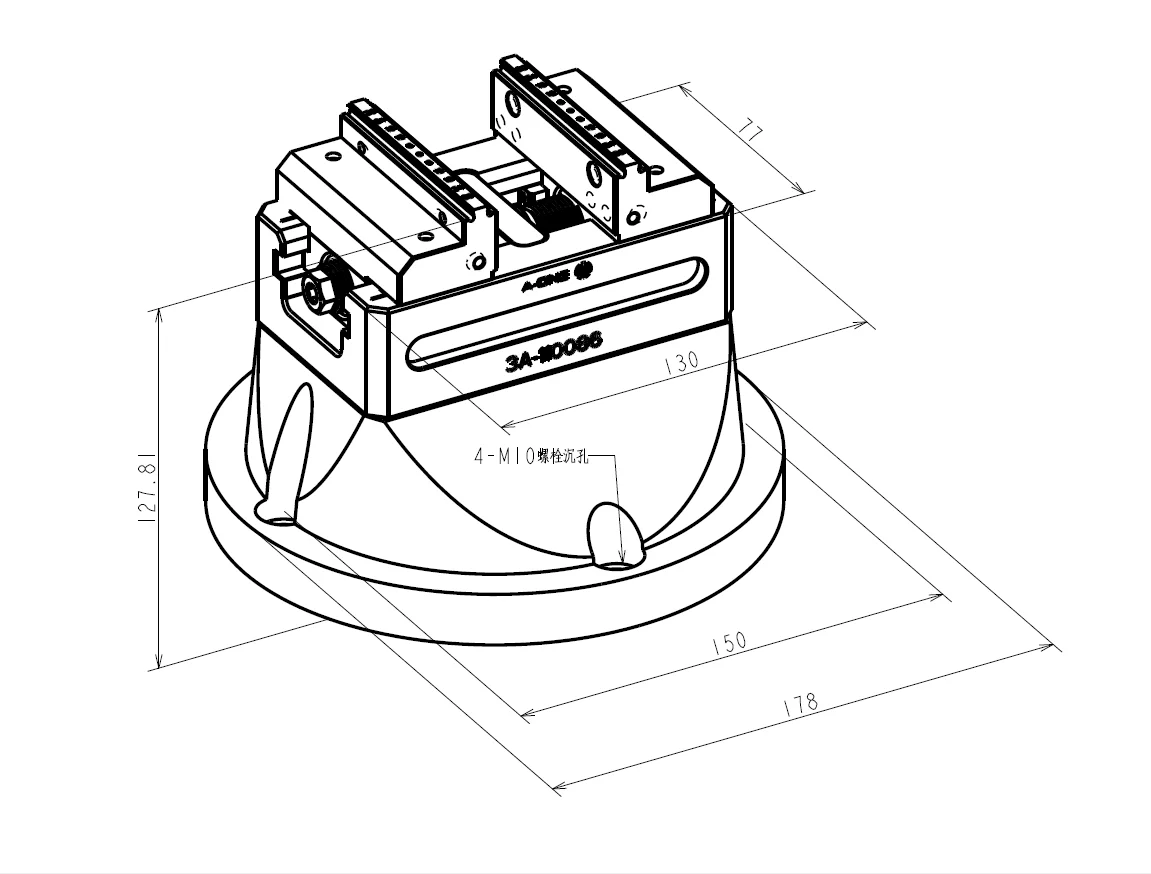 5 axis CNC Self Centering Vise Aluminium riser base plate Vise tower ...
