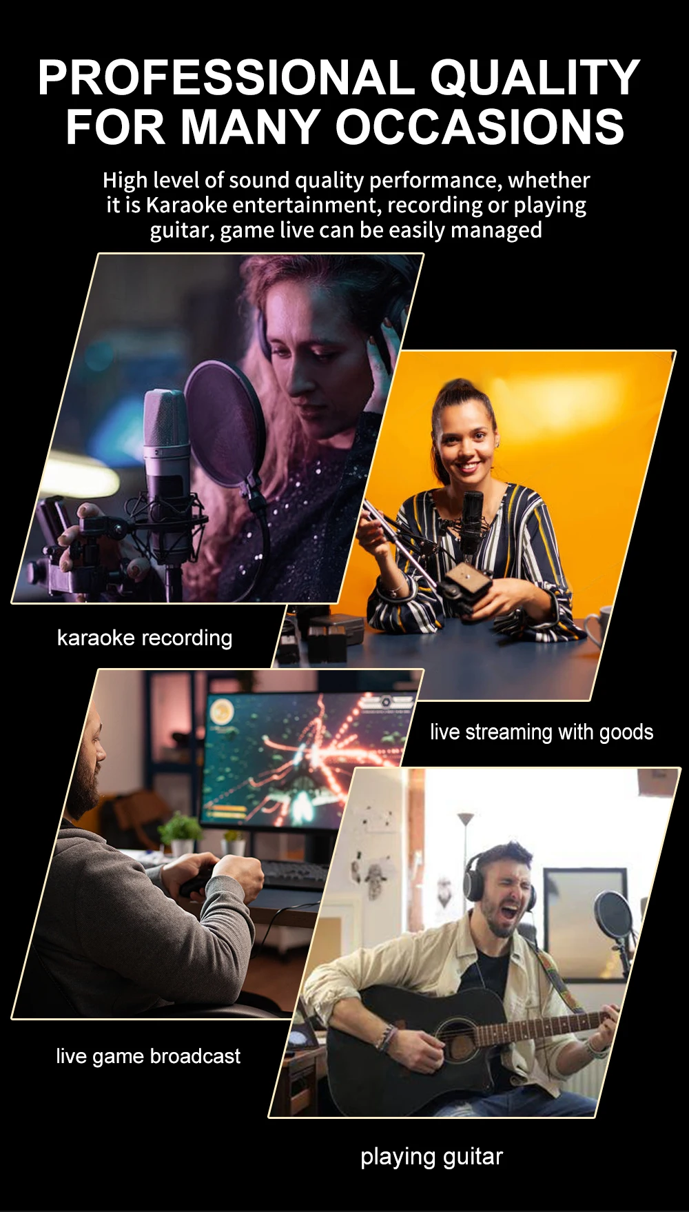 A2 Professional Wired Condenser Microphone Studio Singing Microphone ...