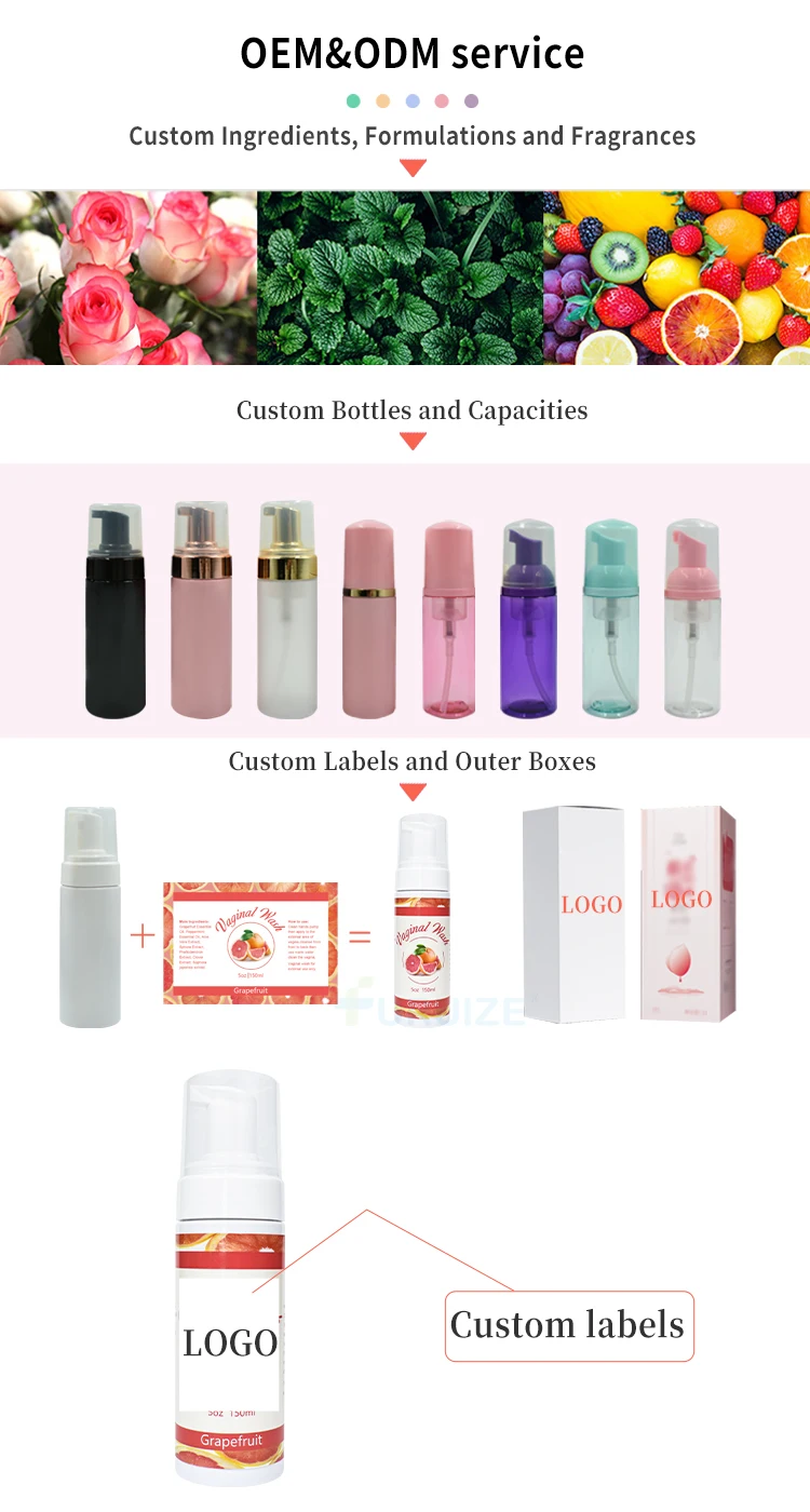 Private Label Foaming Yoni Wash Vaginal Clean Feminine Intimate ...