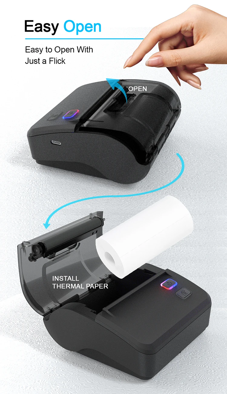 Inkless 58mm 80 Mm Thermal Receipt Printer Imprimante Thermique ...