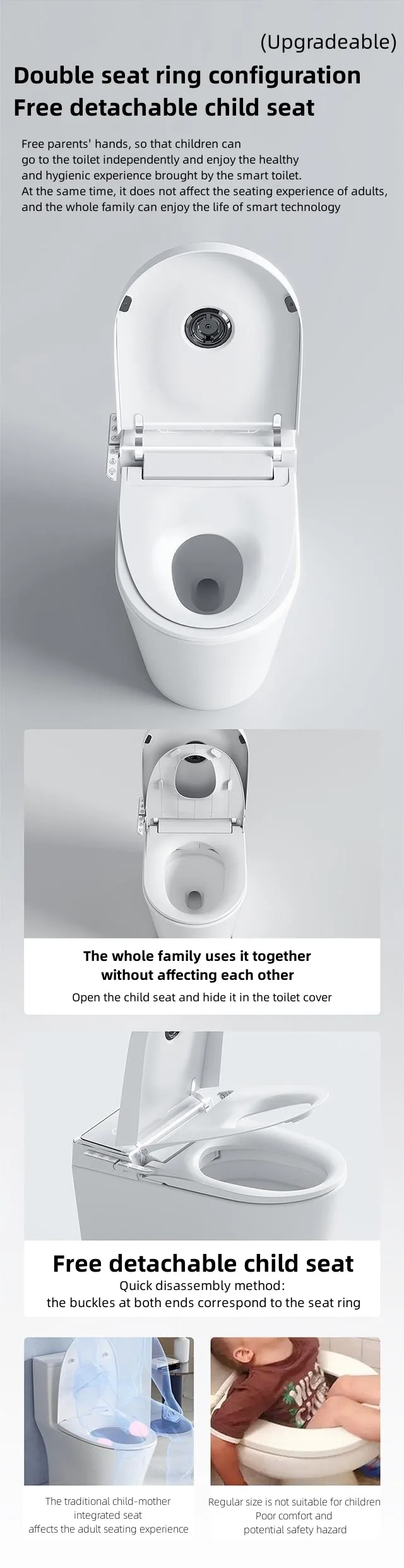 Mini Toilet Wc Smart Adult Child Seat - Multifunction Bidet