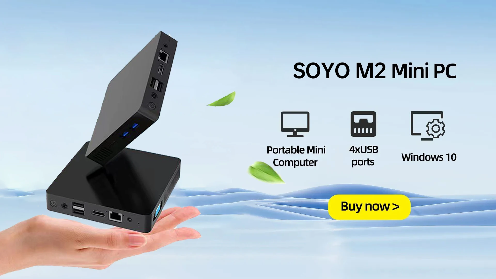 Soyo M2 Mini Pc 6g+64g Celeron N3350 Windows 10 Dual Wifi Intel 9th Gen ...