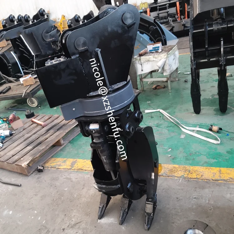 3.5T Mini Excavator Attachments Digger Grab Rotary Stone Grab| Alibaba.com